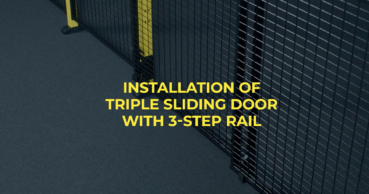 Axelent’s D23-200450 triple sliding door with 3-step rail