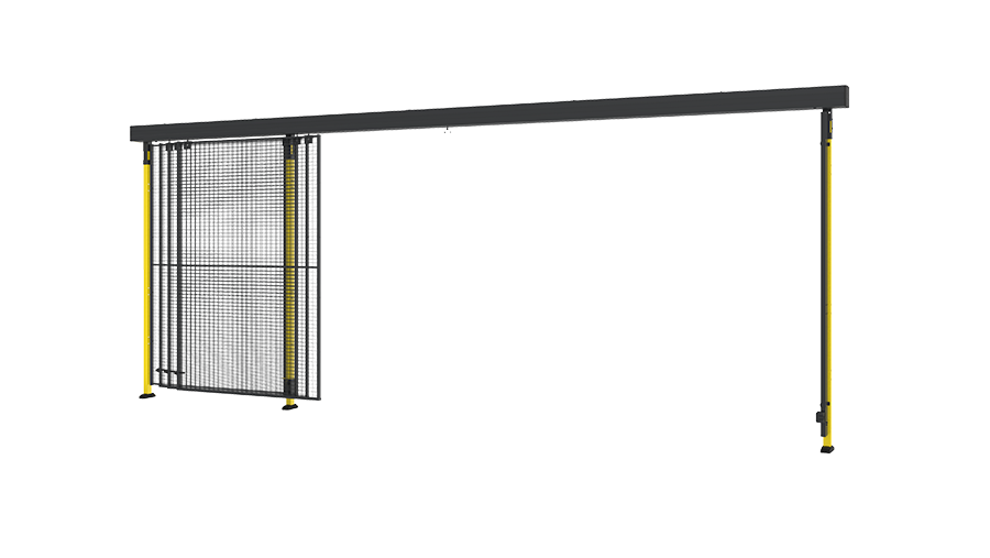 X-Guard Machine guarding - Triple sliding door with 3-step rail